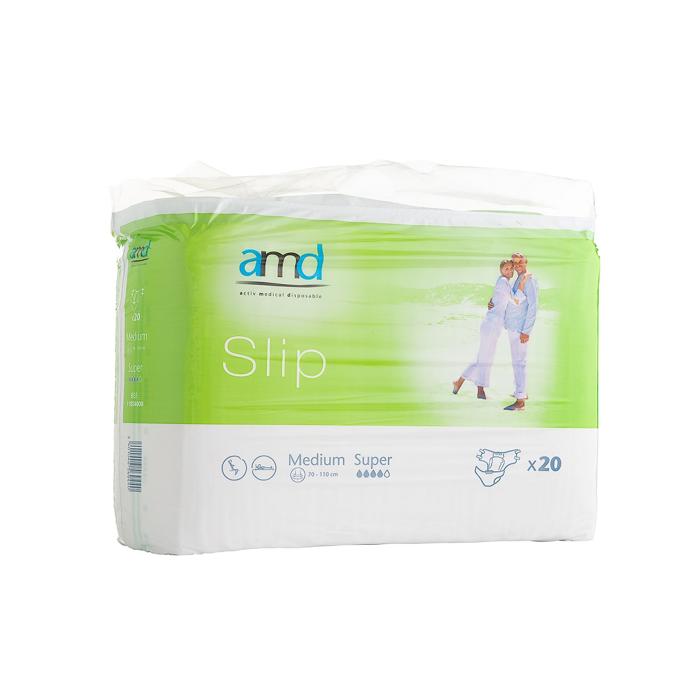 AMD Slip Medium Super Diaper (pk 20 x 4) | Diapers | AMD | Continence ...